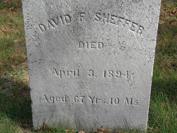 Garnet Lake Cemetery in Johnsburgh: Sheffer, David F