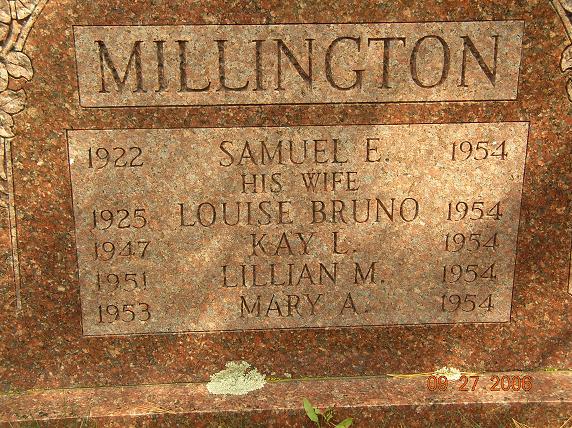 Hack Cemetery in Johnsburgh: Millington, Samuel